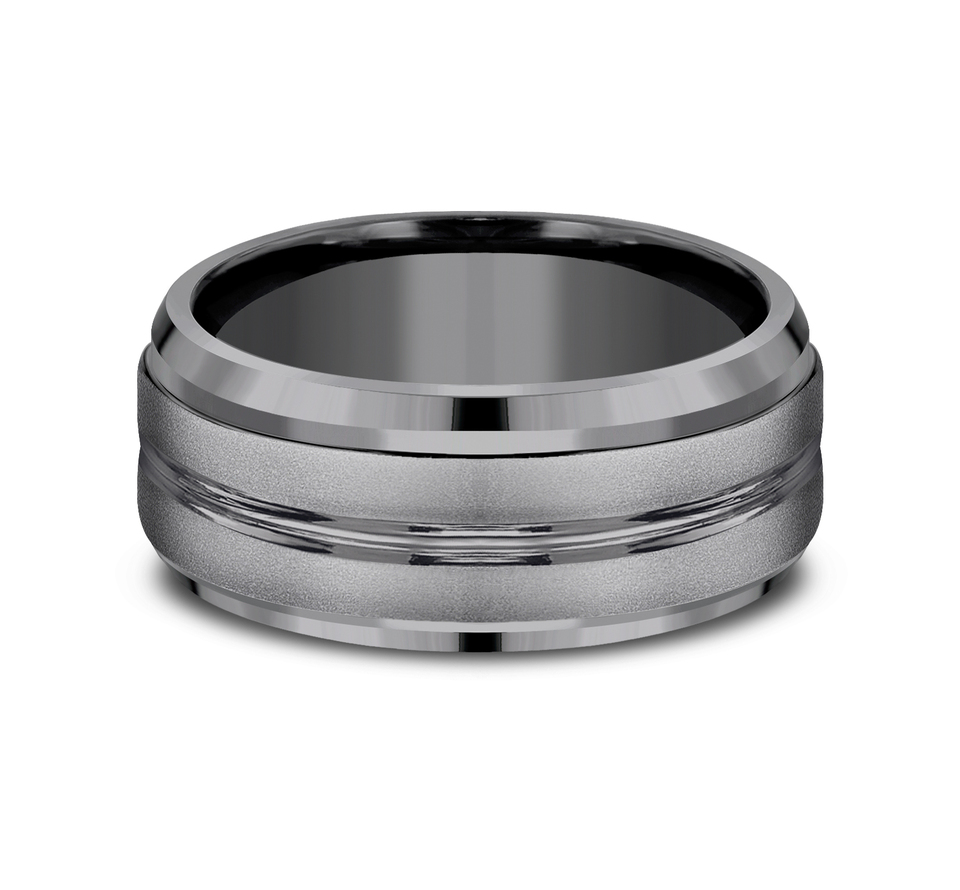 The Ridley, 8mm - Black Titanium/14K Rose | Benchmark Rings