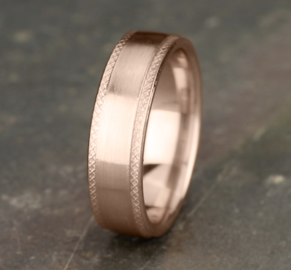 The Rogue, 8mm - 14K White/Rose | Benchmark Rings