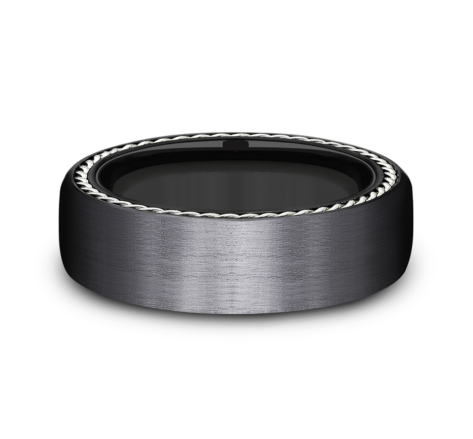 The Port, 7.5mm - Black Titanium | Benchmark Rings