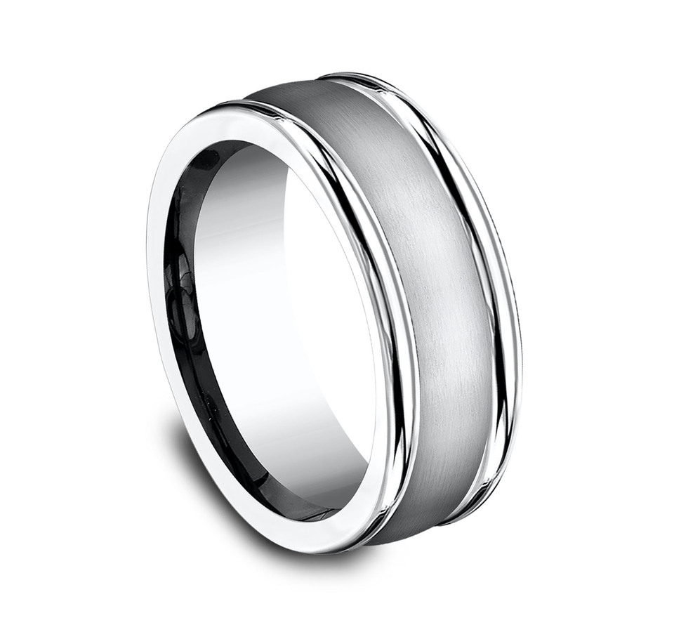 The Duke, 7mm - 14K Rose/Tantalum Grey | Benchmark Rings