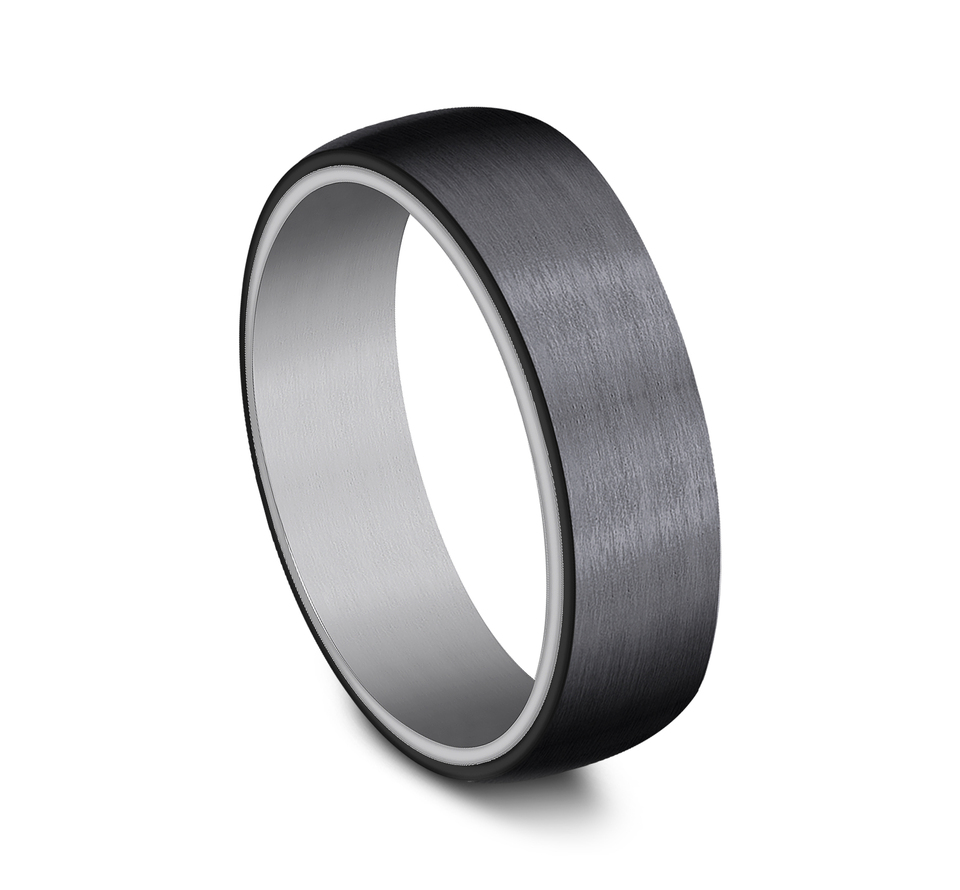The Baron, 6.5mm - Tantalum Grey/Black Titanium | Benchmark Rings