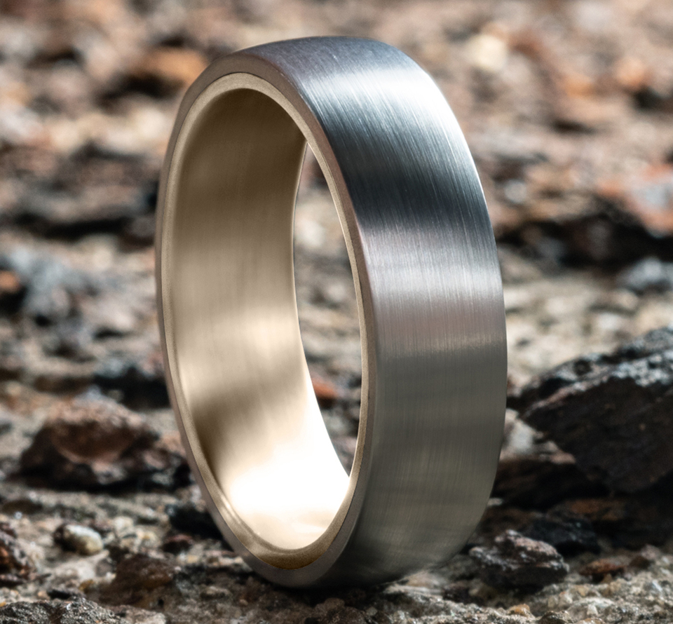 The Baron, 6.5mm - 14K Rose/White | Benchmark Rings